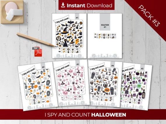 Halloween Games Activities I Spy Halloween Games Halloween - Etsy