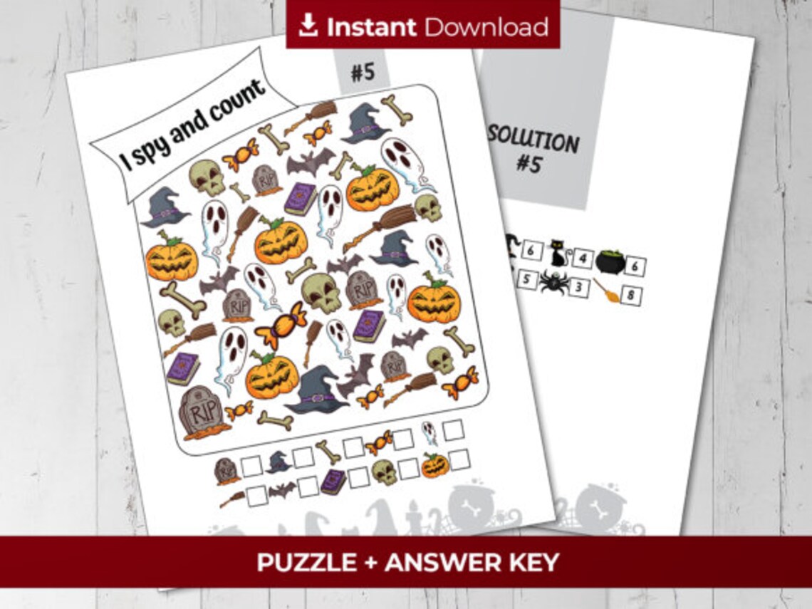 Halloween Games Activities I Spy Halloween Games Halloween - Etsy