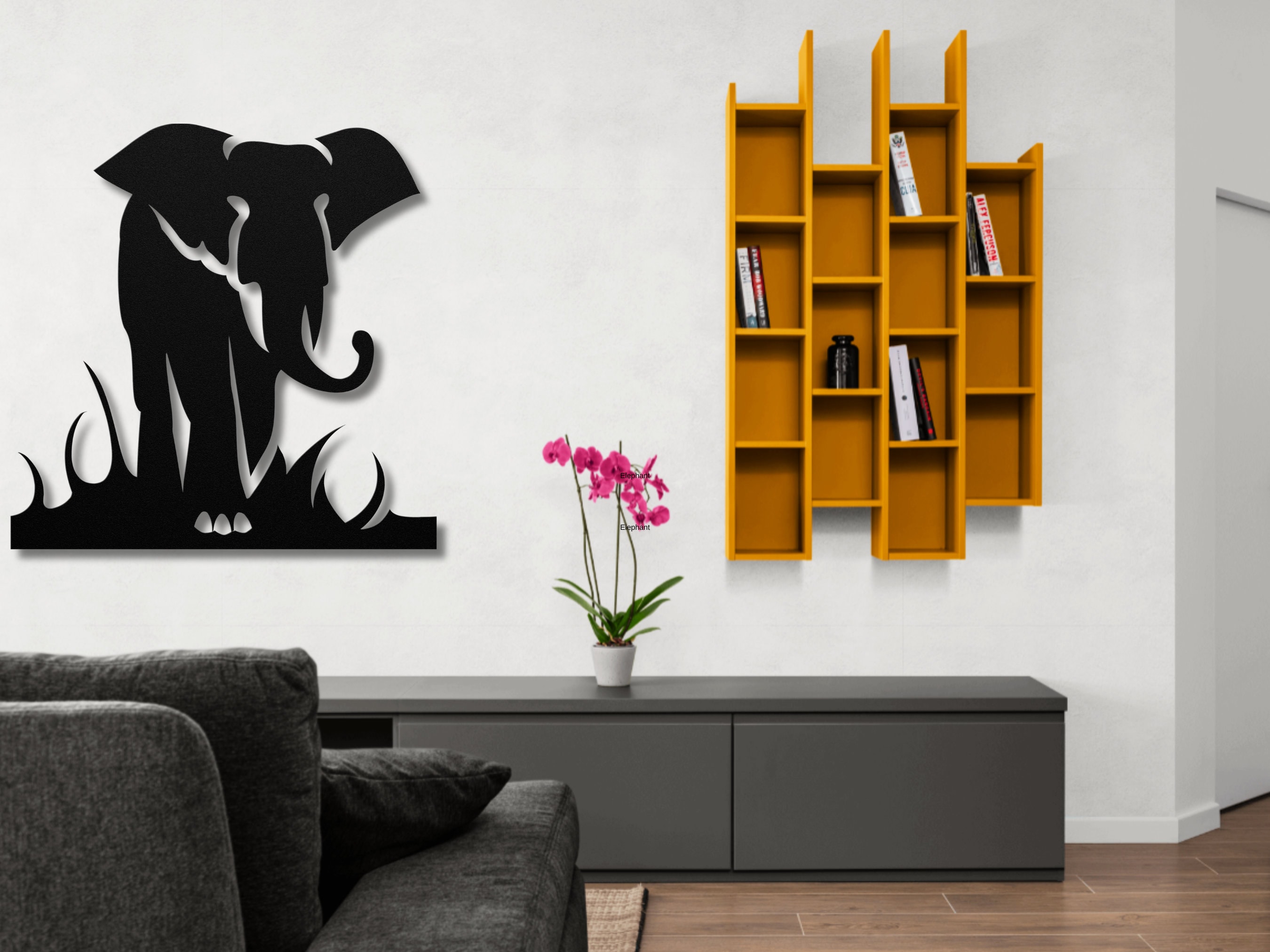 Elephant Signs, Artful Walldecoration, Animal Safari, Home Decor ...