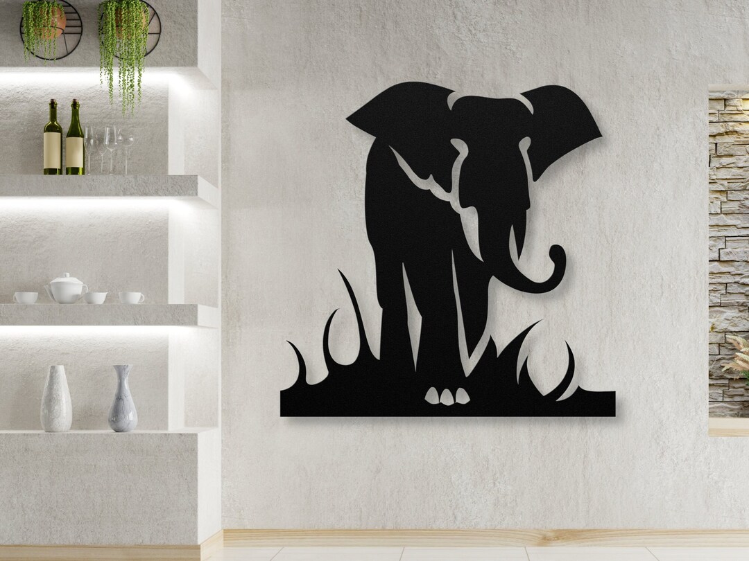 Elephant Signs, Artful Walldecoration, Animal Safari, Home Decor ...