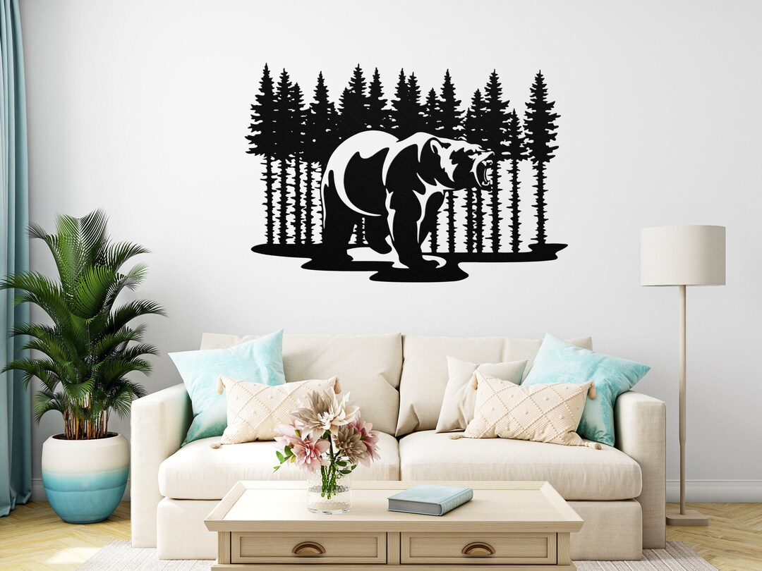Bear Sign, Animal Wall Decorations, Livingroom Decor, Decorative Signs ...