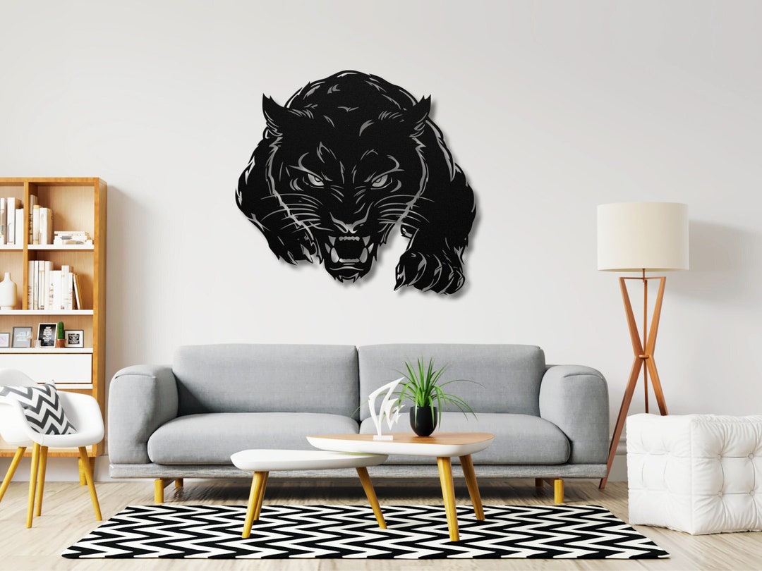 Panther Metal Wall Art, Panther Home Decor, Animal Wall Decorations ...