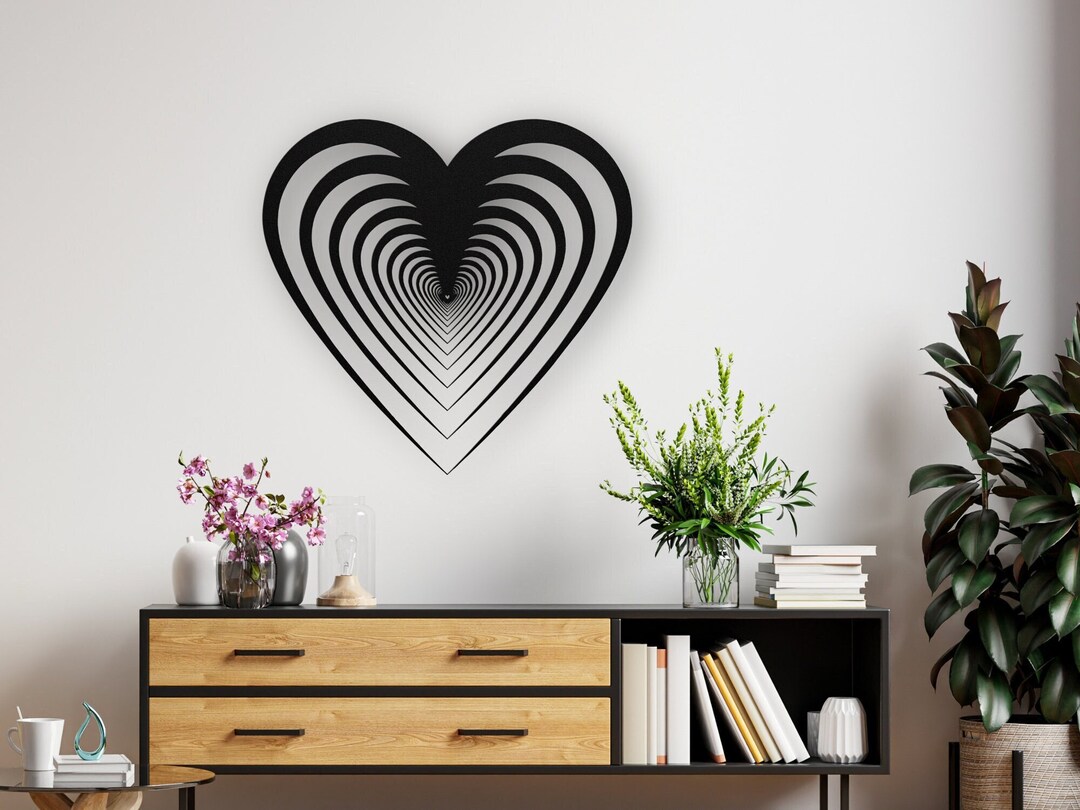 Heart Sign Sign Decoration Heart Wall Decoration Housewarm - Etsy