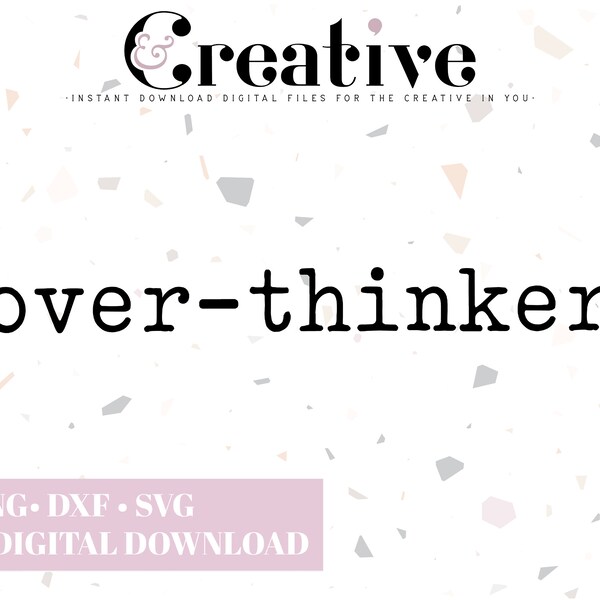 Over Thinker Svg - Etsy