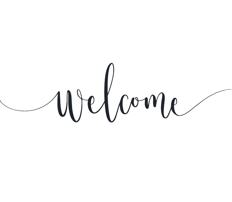 Welcome Wedding Sign SVG, Modern Calligraphy Decal (digital Download ...