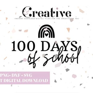 100 Days of School, 100 Days of School SVG Decal Files, Cut Files for ...