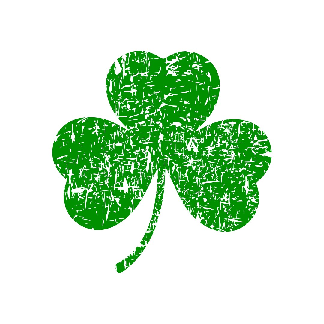 Distressed Four Leaf Clover, Saint Patricks Day SVG Decal Files, Cut ...