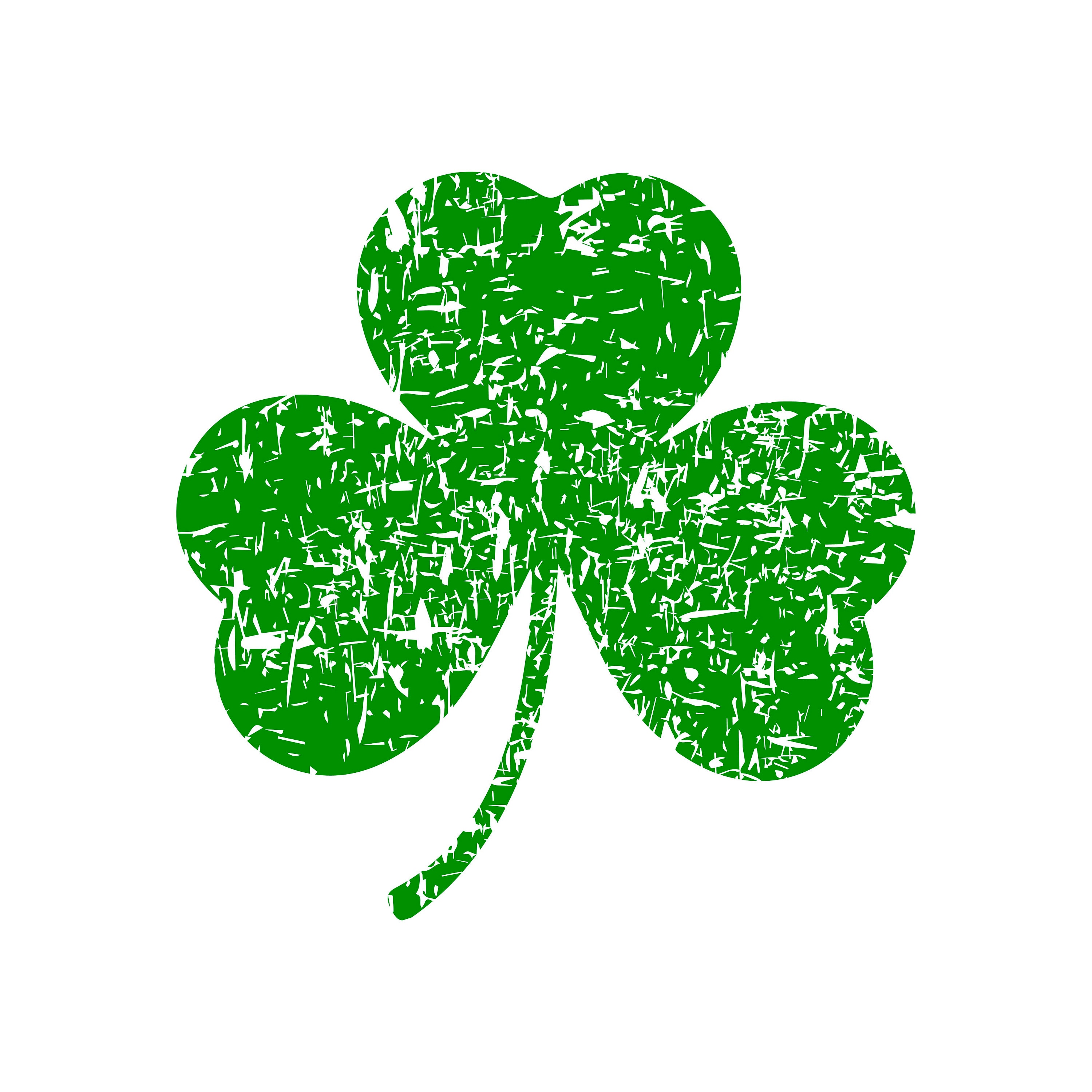 Distressed Four Leaf Clover, Saint Patricks Day SVG Decal Files, Cut ...