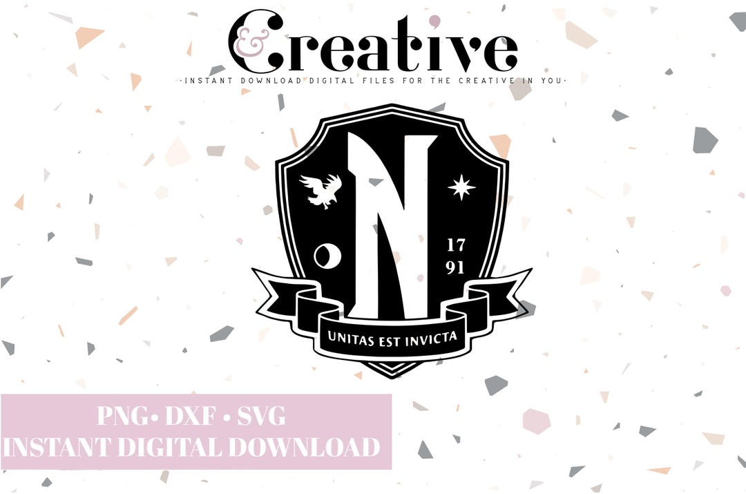 Nevermore Academy Crest SVG, PNG, DXF Cut Files (digital Download ...