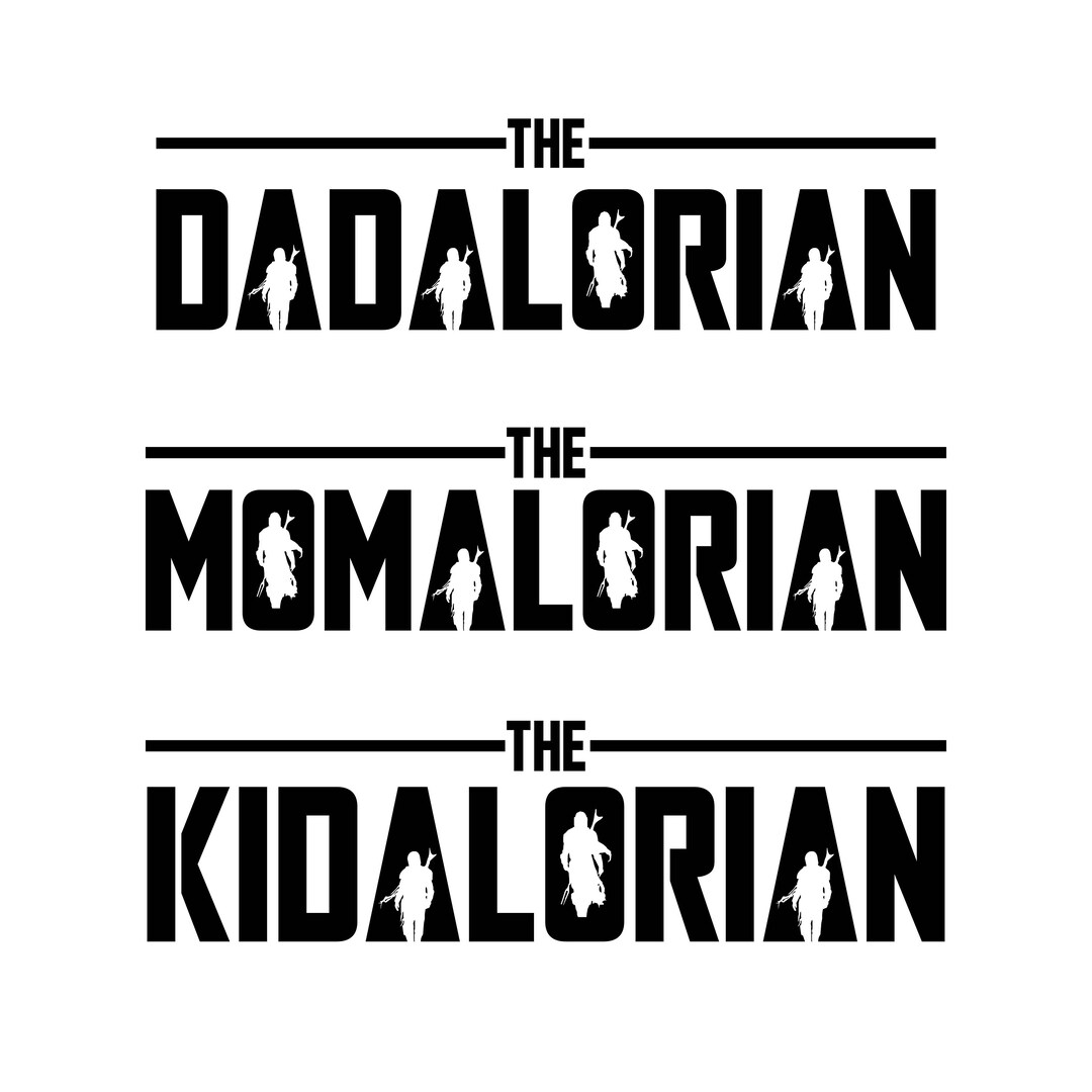 Momalorian, Dadalorian, Kidalorian Shirt SVG, Baby SVG, Kids SVG Decal ...