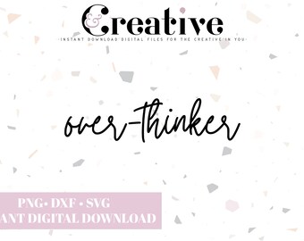 Over Thinker Svg - Etsy