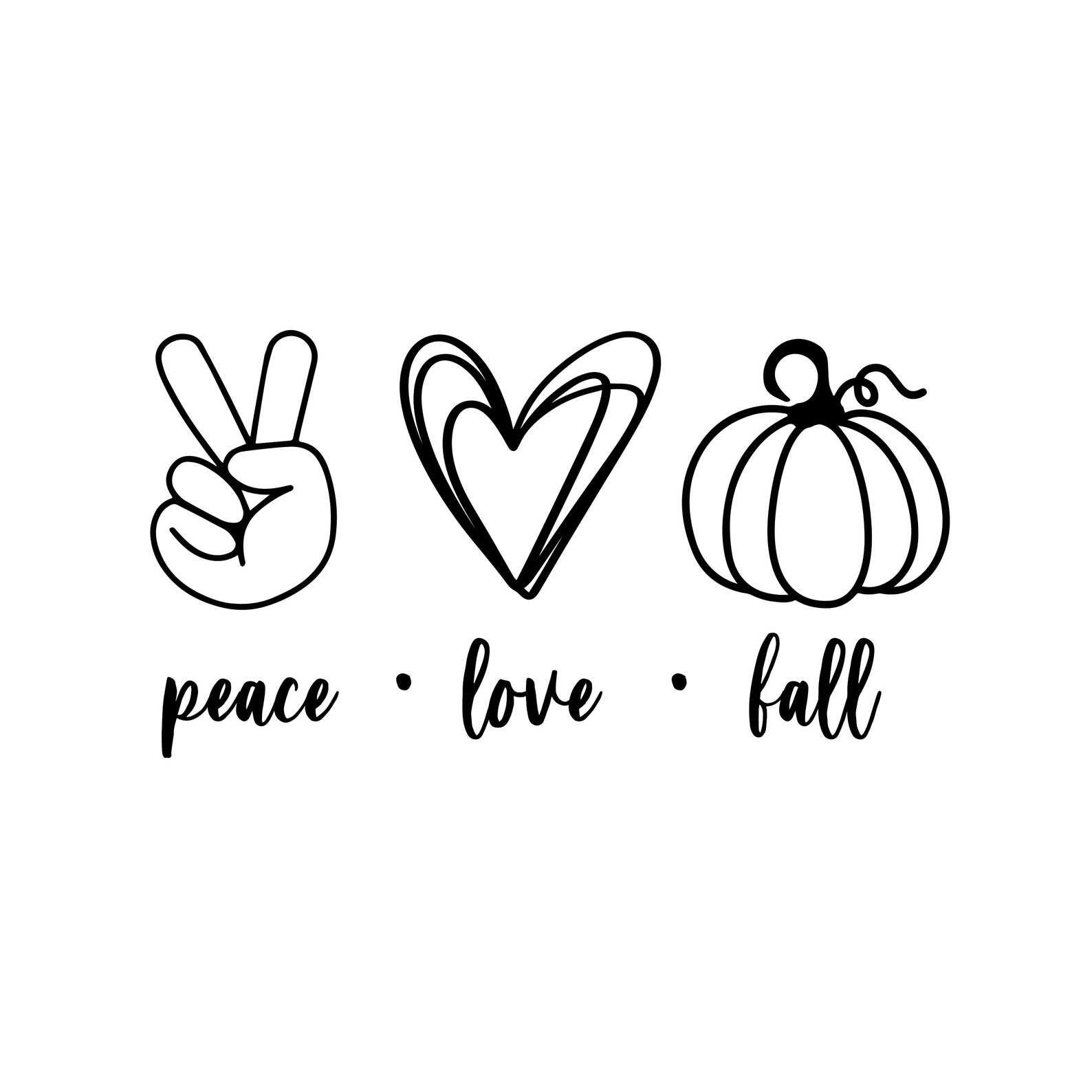 Peace Love Fall Peace Love Fall SVG Fall SVG Decal Files - Etsy
