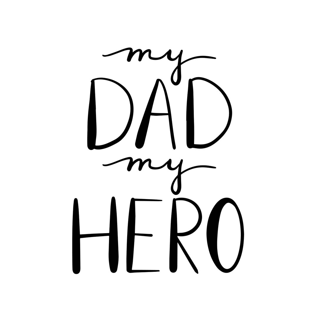 My Dad My Hero, Fathers Day SVG, My Dad My Hero SVG Decal Files, Cut ...