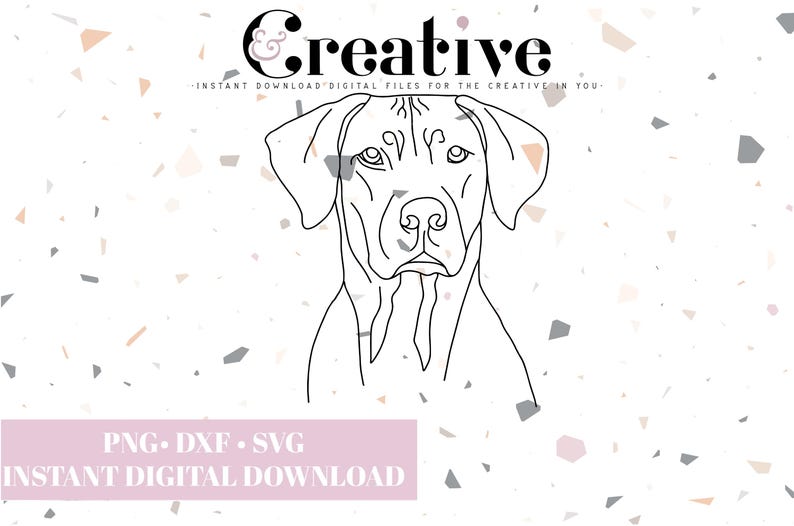 Rhodesian Ridgeback Illustration, Dog Drawing SVG, PNG, DXF (digital ...