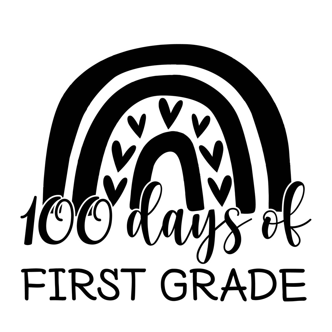100 Days of First Grade SVG, 100 Days of School, 100 Days of School SVG ...