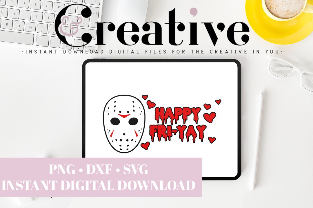 Happy Fri-yay Jason Mask Inspired Decal Files, Cut Files for Cricut ...