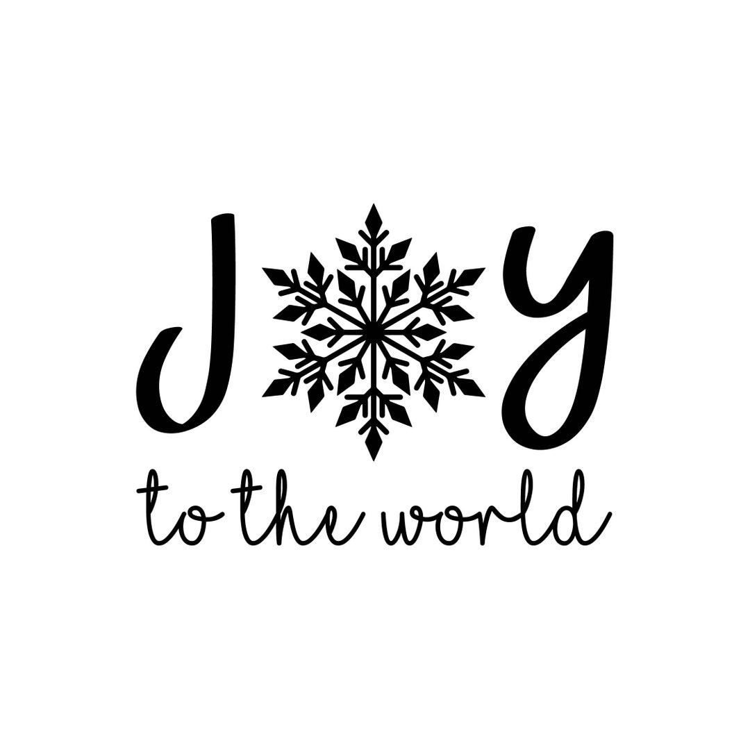 Joy to the World, Snowflake SVG, Christmas Decal Files, Cut Files for ...