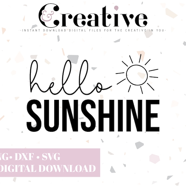 Hello Sunshine Svg - Etsy
