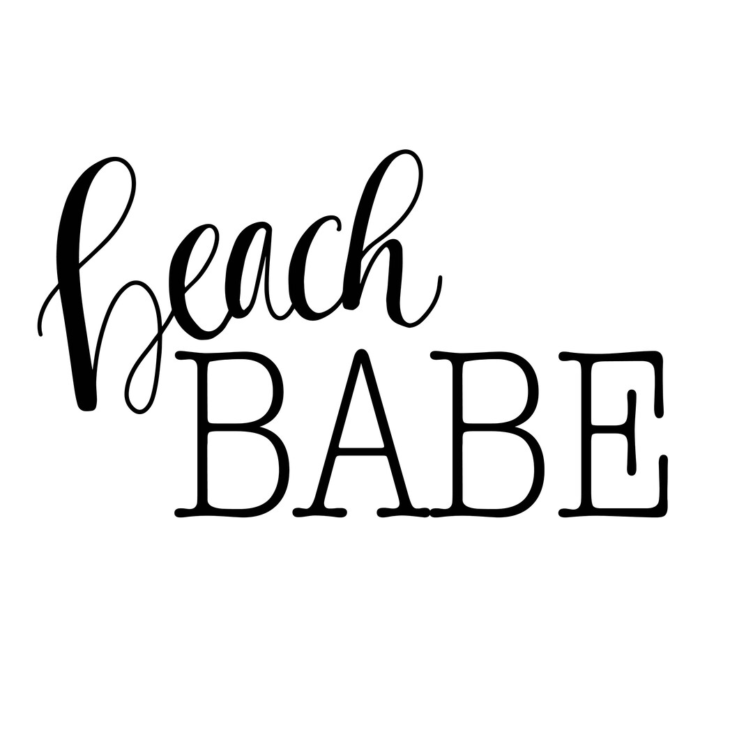 Beach Babe Beach Babe Shirt Svg Decal Files Cut Files For Cricut Svg Png Dxf Etsy
