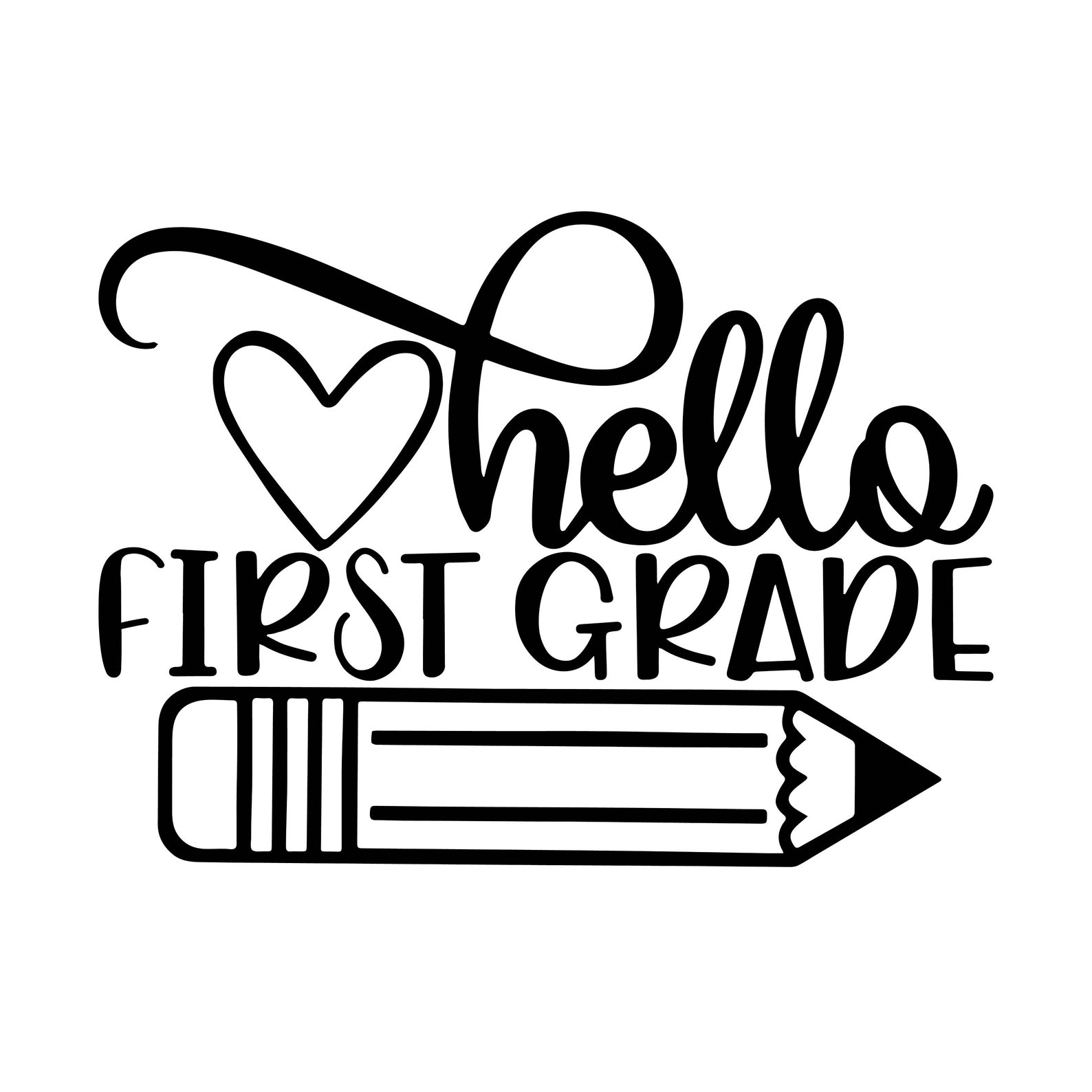 Hello First Grade Hello First Grade SVG First Day of School - Etsy
