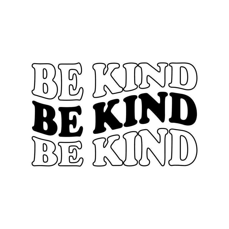 Be Kind Groovy SVG Decal, Cut Files for Cricut (digital Download) - Etsy