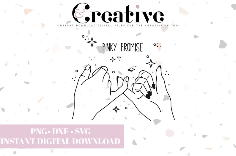 Pinky Promise Illustration SVG Decal Files (digital Download) - Etsy