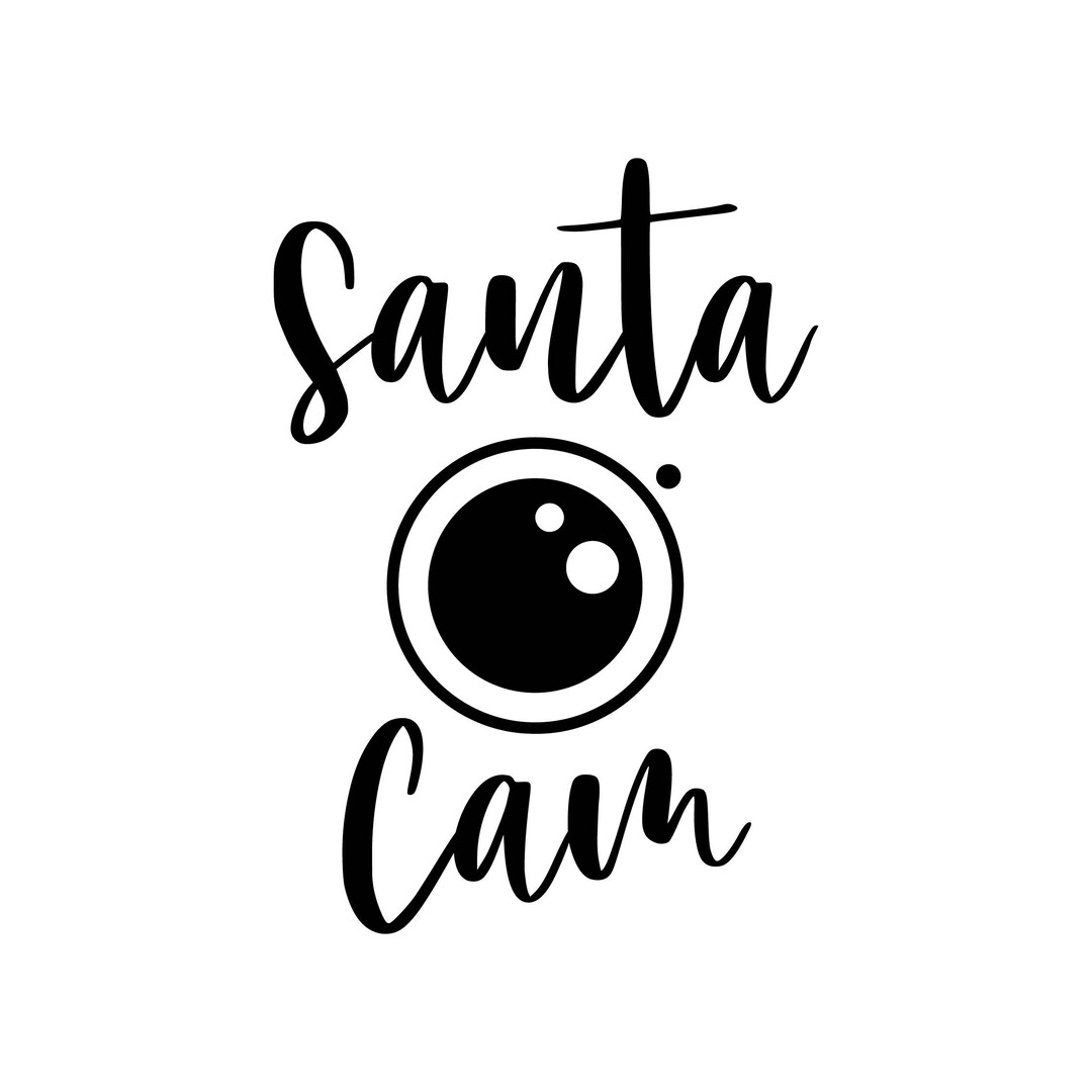 Santa Cam, Santa Camera SVG, Santa Cam Ornament SVG Decal Files, Cut ...
