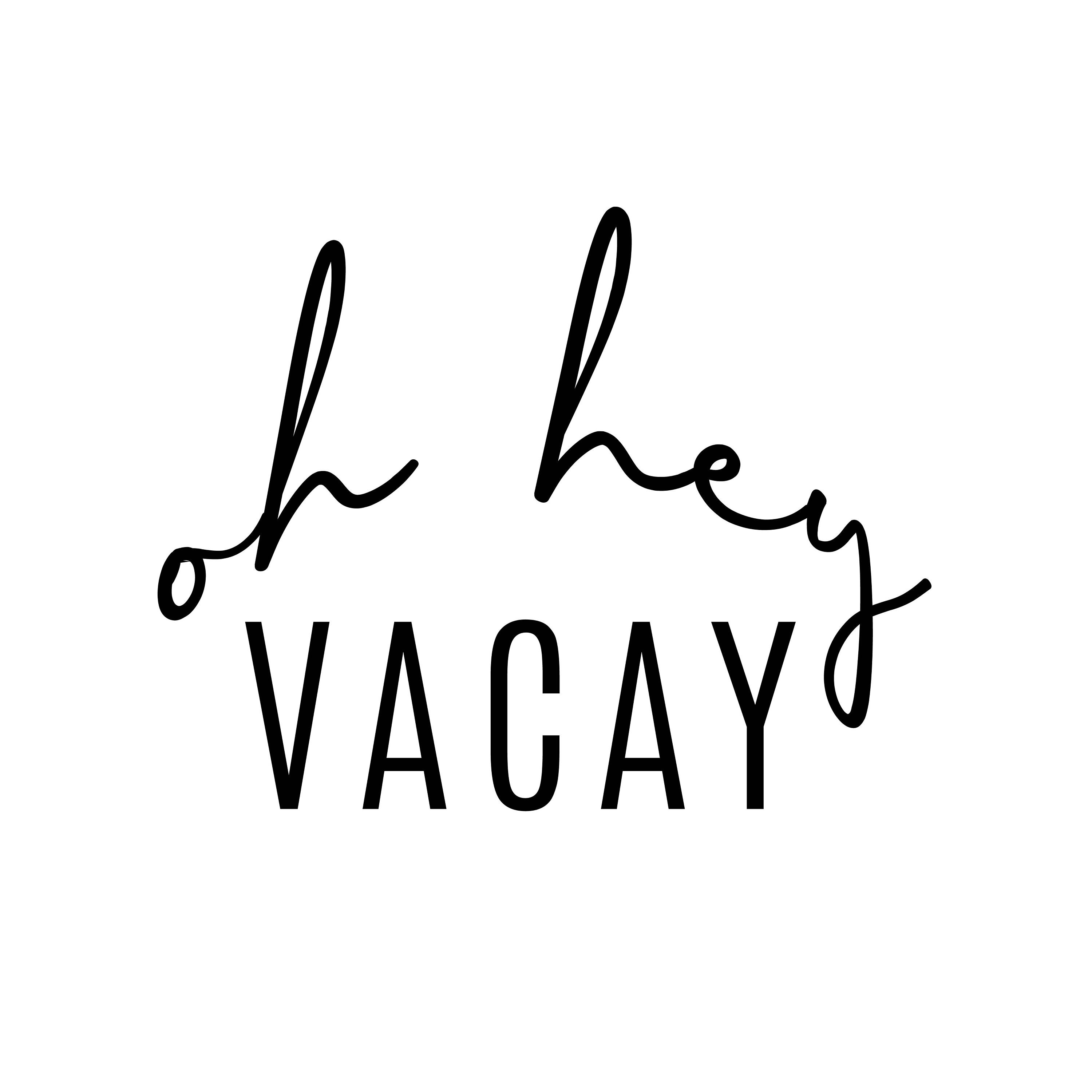 Oh Hey Vacay Oh Hey Vacay SVG Vacation SVG Decal Files Cut - Etsy