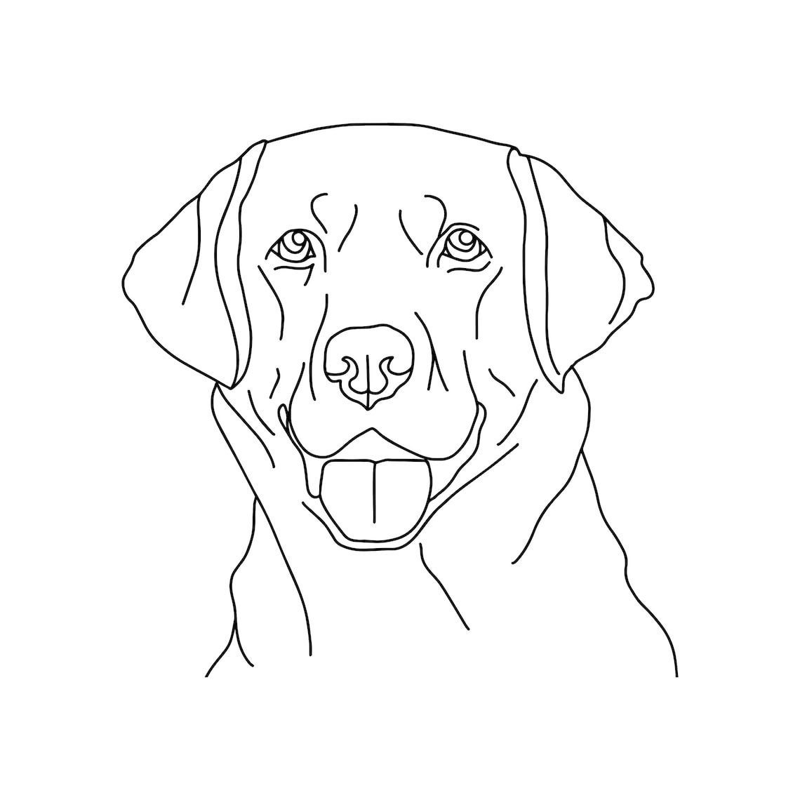 Labrador Illustration Labrador Drawing SVG Dog Illustration - Etsy