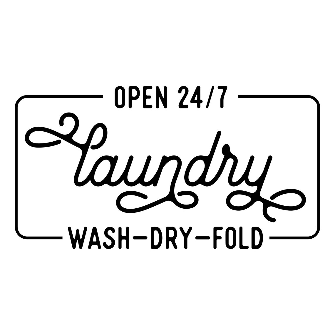 Laundry 24/7, Laundry Sign SVG, Laundry Farmhouse Sign SVG Decal Files ...
