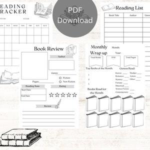 Digital Download, Digital Reading Journal, Reading Journal, Printable ...