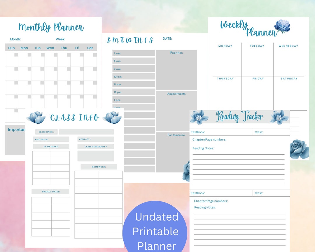 Digital School Planner, Digital Download, College Planner, High School ...