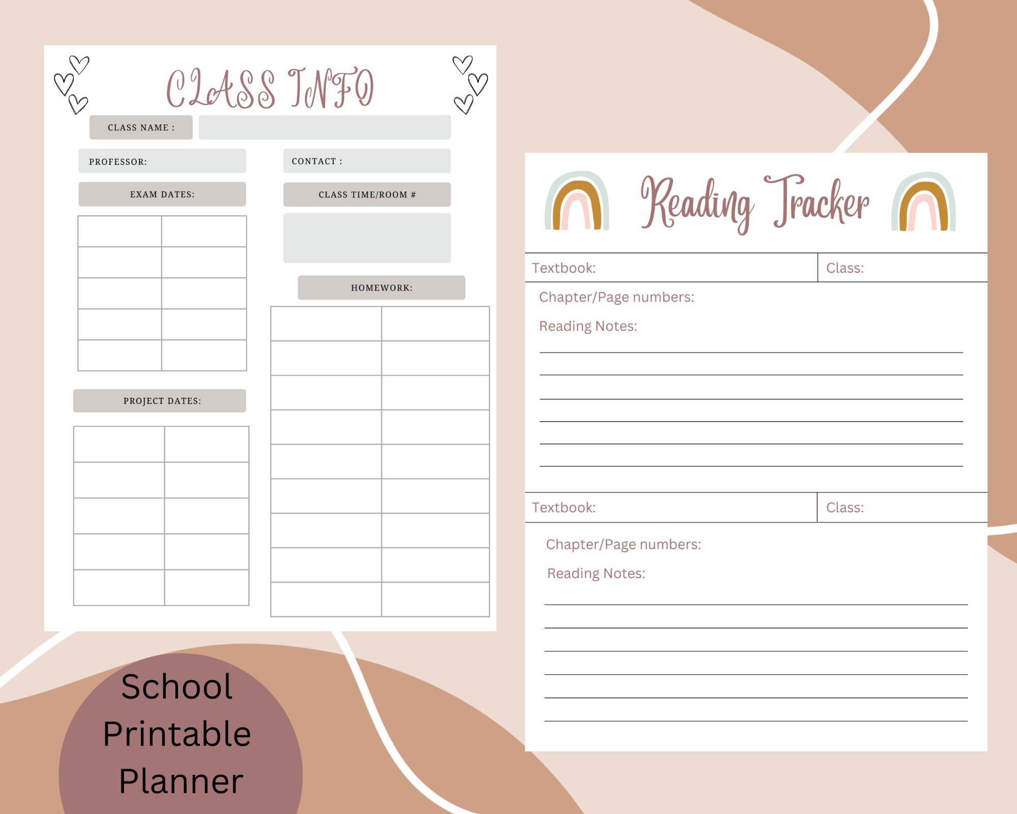 Digital School Planner, College Planner, Printable Planner, High School ...
