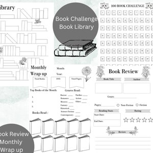 Digital Download, Digital Reading Journal, Printable Journal, Reading ...
