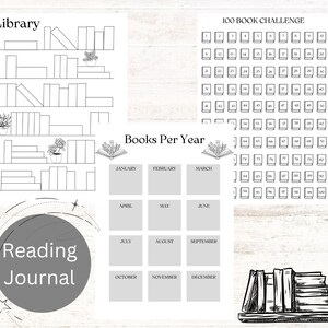 Digital Download, Digital Reading Journal, Reading Journal, Printable ...