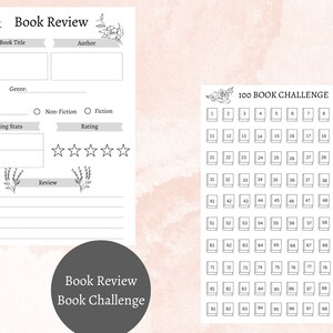 Digital Download, Digital Reading Journal, Printable Journal, Reading ...