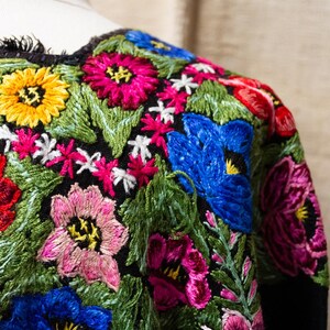 Vintage Huipil With Embroidered Flowers- One of a Kind and Artisan Made ...