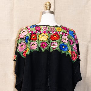 Vintage Huipil With Embroidered Flowers- One of a Kind and Artisan Made ...