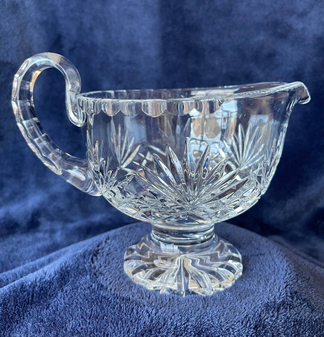 Clear Cut Crystal Gravy Boat - Etsy