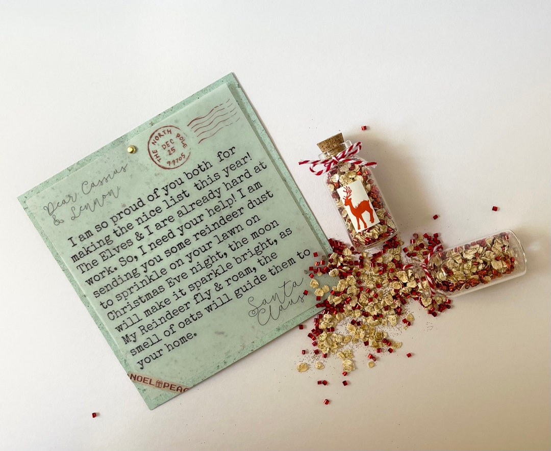 Reindeer Dust, Letter From Santa, Reindeer Food, Christmas Magic - Etsy