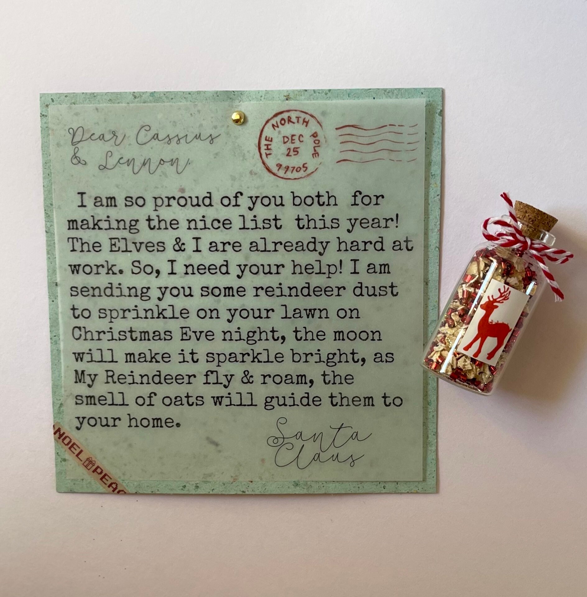 Reindeer Dust, Letter From Santa, Reindeer Food, Christmas Magic - Etsy