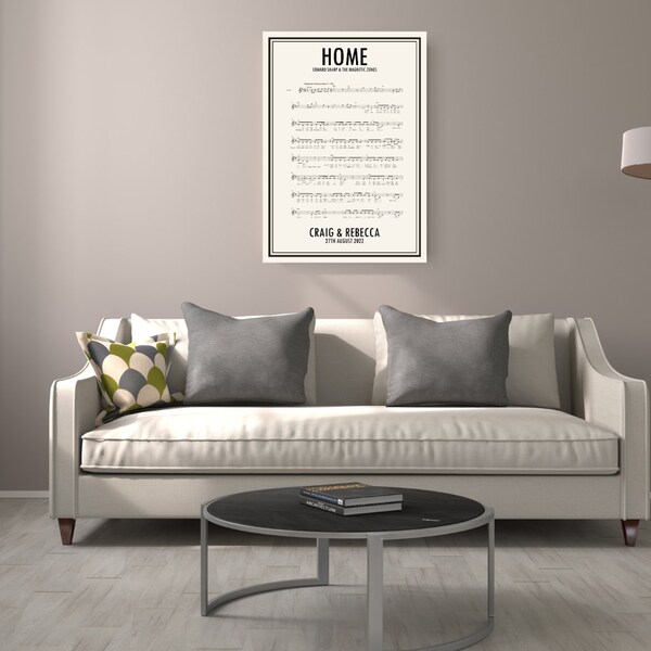 Custom Sheet Music Wall Art - Etsy