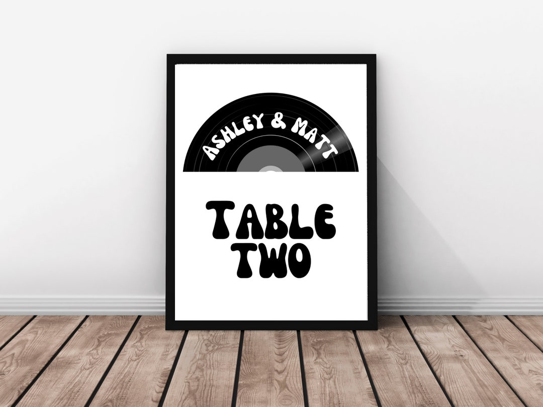 Retro Wedding Table Number | Vinyl Record Table Numbers | for the ...
