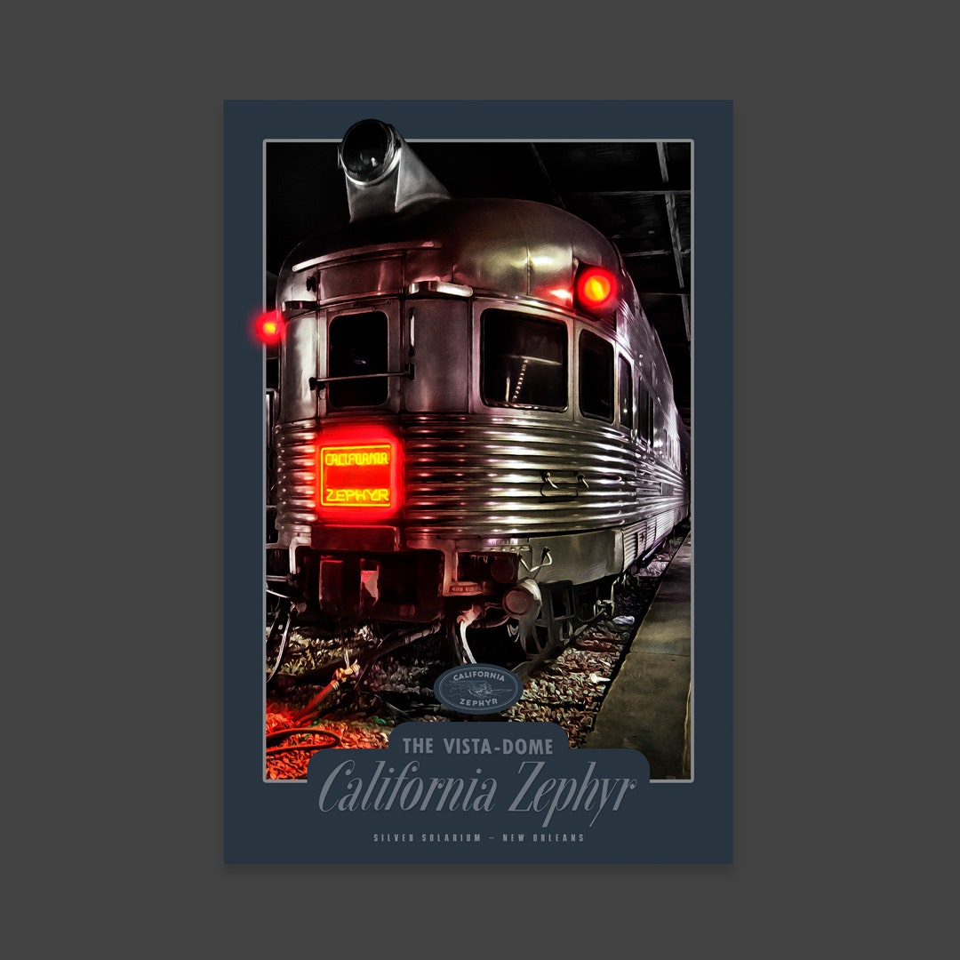 California Zephyr Railroad Art, Railroad Poster, Framed Art Print ...