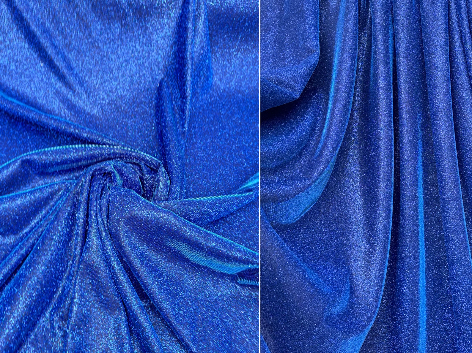 Royal Blue Lurex Fabric by the Yard, 2 Way Stretch Material, Reflective ...
