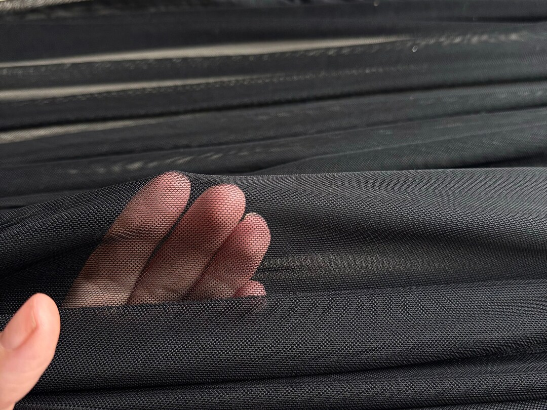 Black Power Mesh Fabric, See Through Mesh, 4 Way Stretch Power Mesh by ...