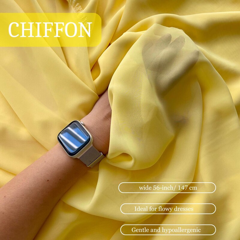 Yellow Chiffon Dress - Etsy