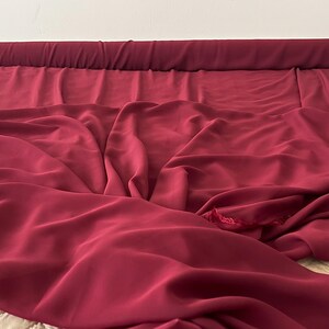 Burgundy Red Chiffon Fabric by Yard Red Sheer Fabric Soft Chiffon Red ...