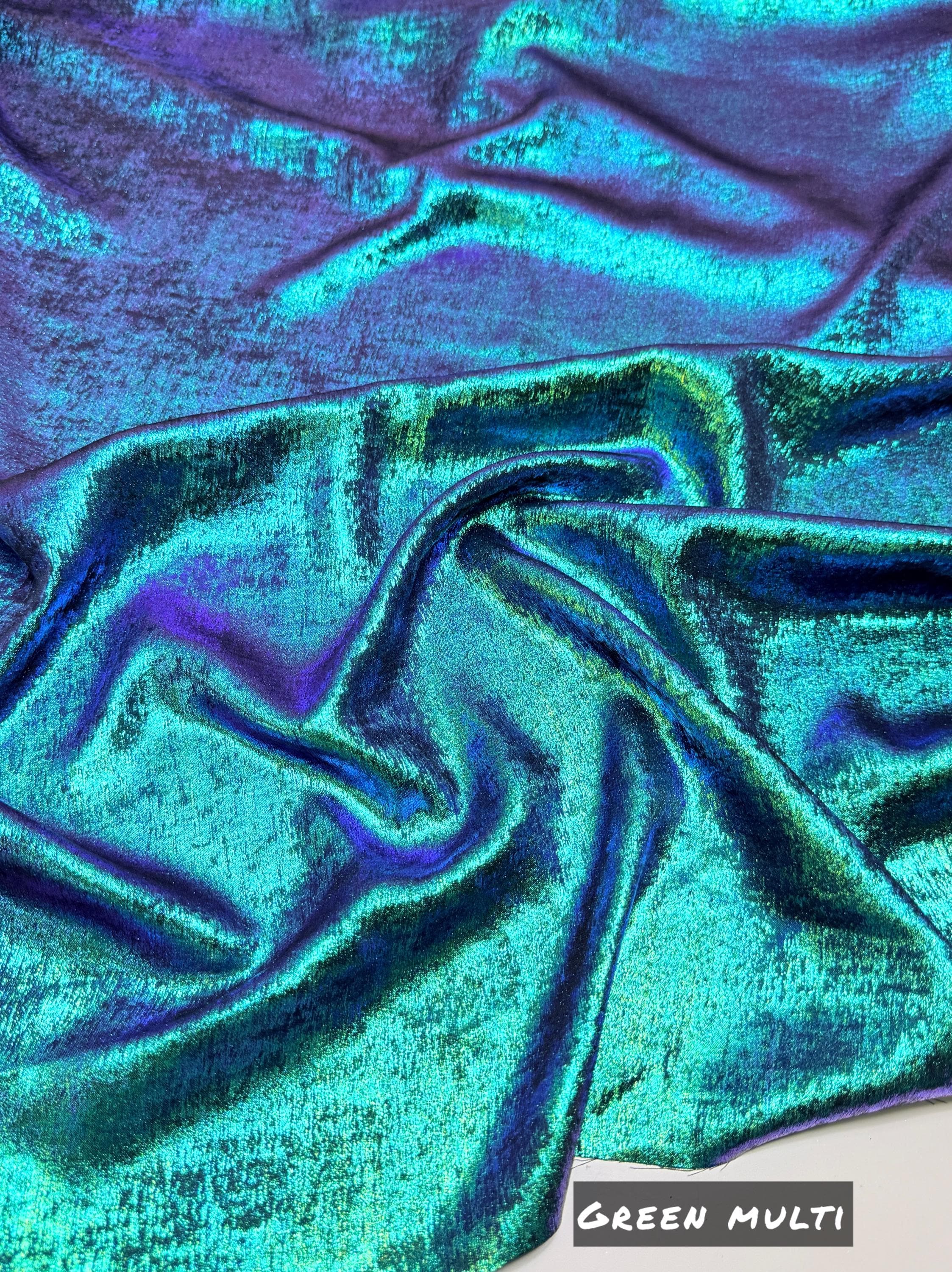 Purple Galaxy Foil Multi Shimmer Metallic Fabric by Yard Reflective ...