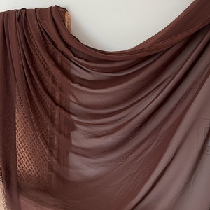 BEST PRICE Brown Chiffon Fabric by Yard High Multi Chiffon for Curtains ...